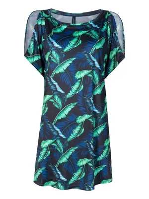 LYGIA & NANNY Allat Leaf-print Tunic - Blue