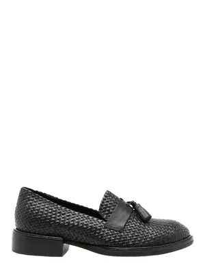 STUDIO CHOFAKIAN Hockney Woven Loafers - Black