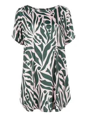 LYGIA & NANNY Allat Graphic-print Tunic Dress - Green