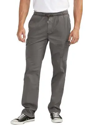 SILVER JEANS CO. Silver Jeans Co. Pull-On Twill Cargo Pants Dark Grey
