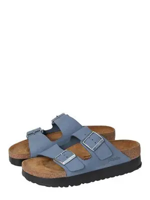 BIRKENSTOCK Birkenstock Arizona Platform Nubuck Sandals Blue