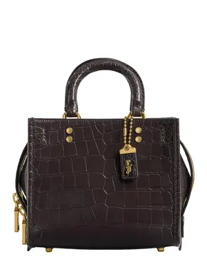 Coach Rogue 20 In Alligator - Brass/oxblood