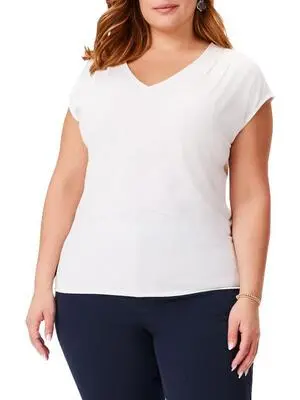 NIC+ZOE Everyday Jersey Cap-sleeve Top - Classic Cream