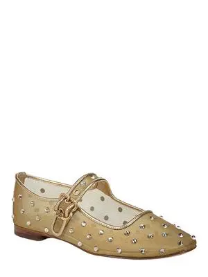 Sam Edelman Sam Edelman Michaela Shine Mary Jane Flat Amber Gold