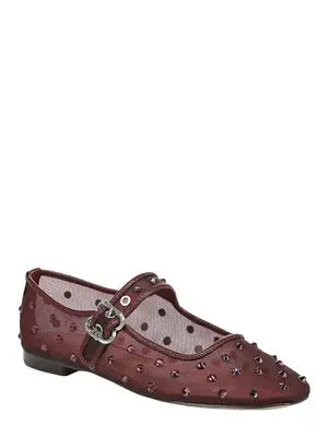 Sam Edelman Michaela Shine Mary Jane Flat - French Merlot