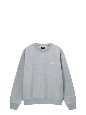 StÜssy Overdyed Stock Logo Crew Heather - Grey