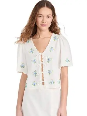 Sea Tania Beaded Top - White