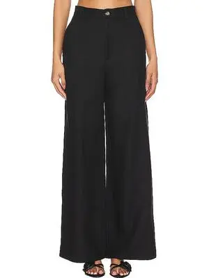 Bardot Enya Linen Pant - Black