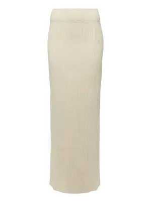 TOTEME Cotton-blend Bouclé Maxi Skirt - White