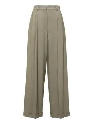 TOD'S Mid-rise Wide-leg Trousers - Beige