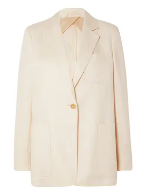 Max Mara Boemia Linen-twill Blazer - Ivory