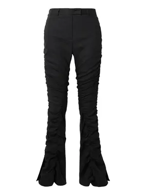 Acne Studios Gathered Flared Pants - Black