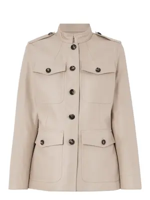 Loro Piana Ashley Cotton And Silk-blend Twill Jacket - Neutrals