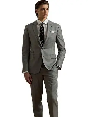 Ralph Lauren Kent Hand-tailored Glen Plaid Suit - Black/white
