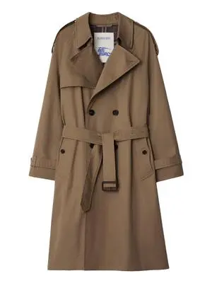 Burberry Long Gabardine Chestwood Trench Coat - Clay Brown