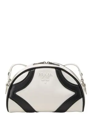 Prada Calfskin Bowler Crossbody - White