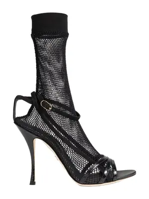 Dolce & Gabbana Fishnet Sandals - Black