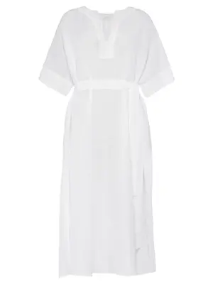 ERES Bibi Linen Kaftan Dress - White