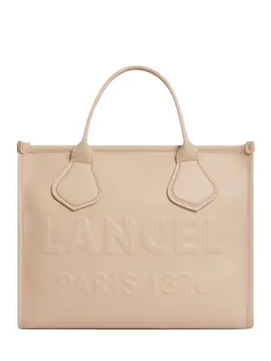 LANCEL Jour De Leather Medium Tote Bag - Neutrals