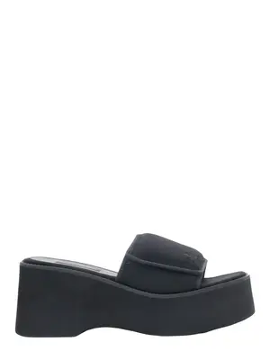 COURREGES Scuba Wave 75mm Platform Slides - Black