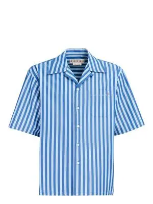 Marni Striped Cotton Shirt - Blue