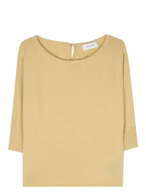 YVES SALOMON Knitted Wool Top - Yellow