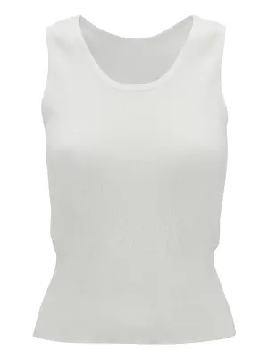JW Anderson Pointelle-knit Tank Top - White