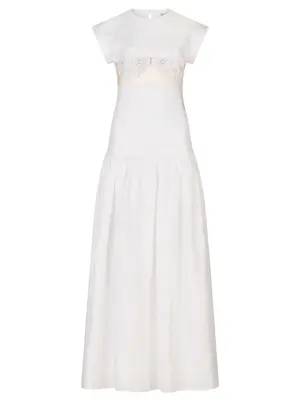 Silvia Tcherassi Hanane Linen Maxi Dress - White