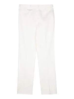 Thom Browne Mid-rise Straight-leg Trousers - White