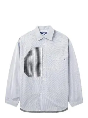 Junya Watanabe Panelled Cotton Shirt - Blue