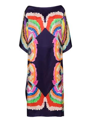 Rianna + Nina Paradeisos Silk Kaftan - Blue
