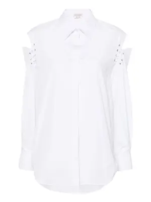 ALEXANDER MCQUEEN Alexander McQueen Cut-Out Detail Cotton Shirt