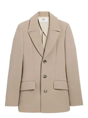 Ami AMI Paris Tailored Virgin Wool Blazer Neutrals