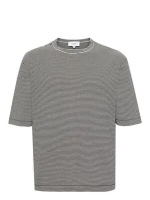 LARDINI Striped Cotton T-shirt - White