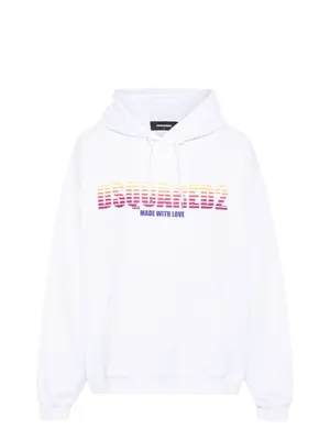 Dsquared2 Logo-print Cotton Hoodie - White