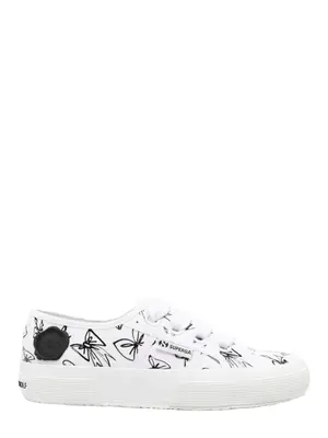 Viktor & Rolf X Superga Bow-print Canvas Sneakers - White