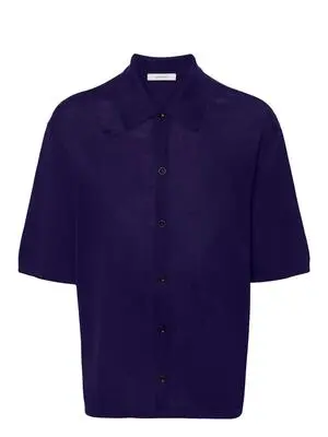 LEMAIRE Fine-knit Cotton Shirt - Purple