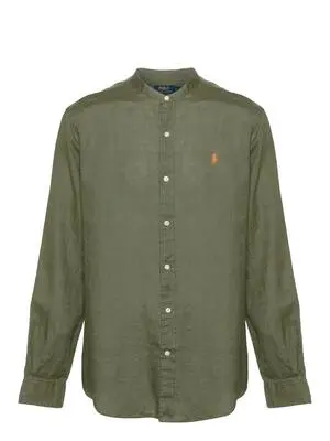 Polo Ralph Lauren Polo-pony-motif Linen Shirt - Green