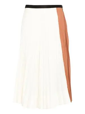 PLAN C Plan C High-Waist Pleated Skirt