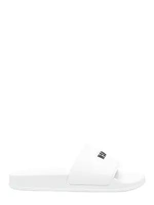 MSGM Logo-embossed Slides - White