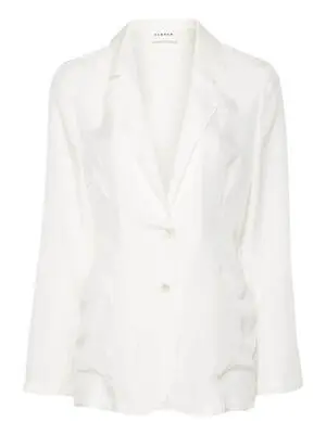 P.a.r.o.s.h Semi-sheer Silk Blazer - Neutrals