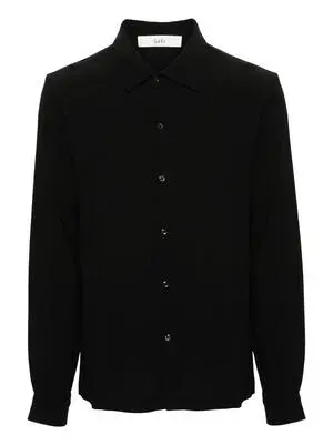 Séfr Crepe Long-sleeved Shirt - Black