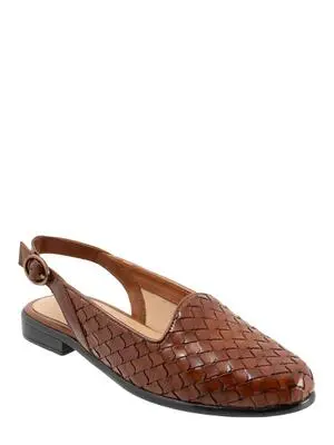 Trotters Lea Slingback Flat - Brown
