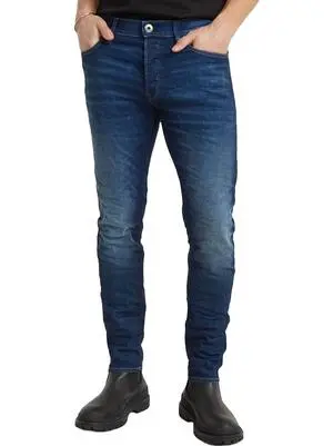 G-star Raw 3301 Slim Fit Jeans - Worker Blue Faded