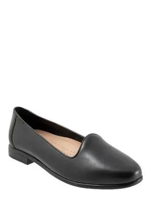 Trotters Liz Leather Flat - Black