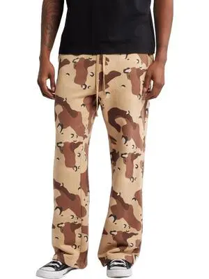 ELWOOD Core Organic Cotton Straight Leg Sweatpants Desert Camo
