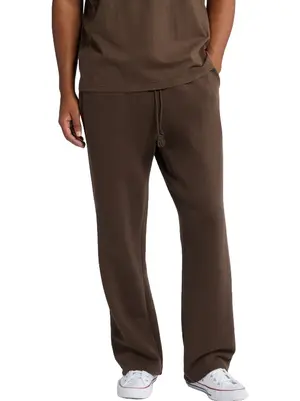 ELWOOD Core Organic Cotton Straight Leg Sweatpants - Vintage Chocolate