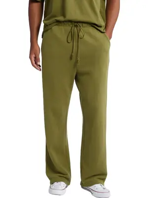 ELWOOD Core Organic Cotton Straight Leg Sweatpants Vintage Olive