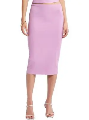 OPEN EDIT Open Edit Smooth Edit Pencil Midi Skirt Pink Gale