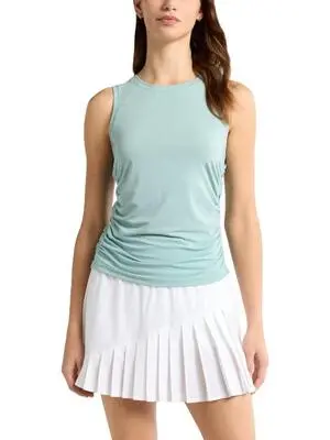 Zella Breathe Ruched Tank Teal Aquifer